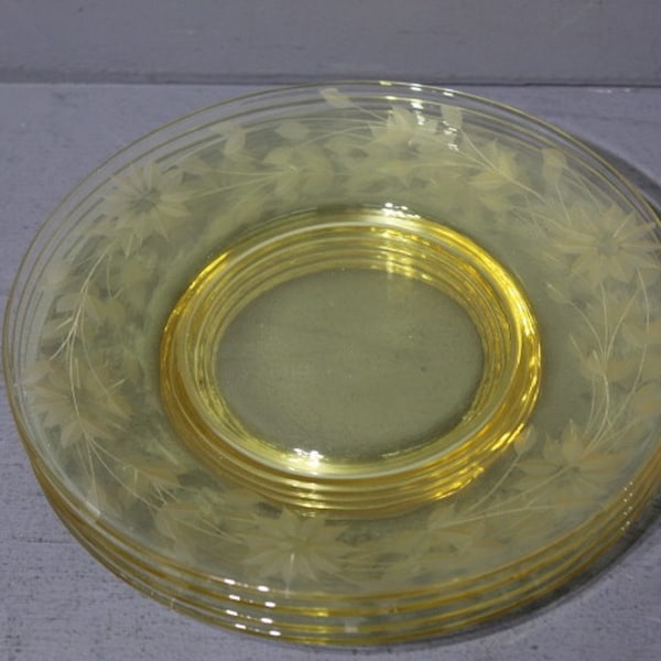 Yellow Glass Plate - Etsy