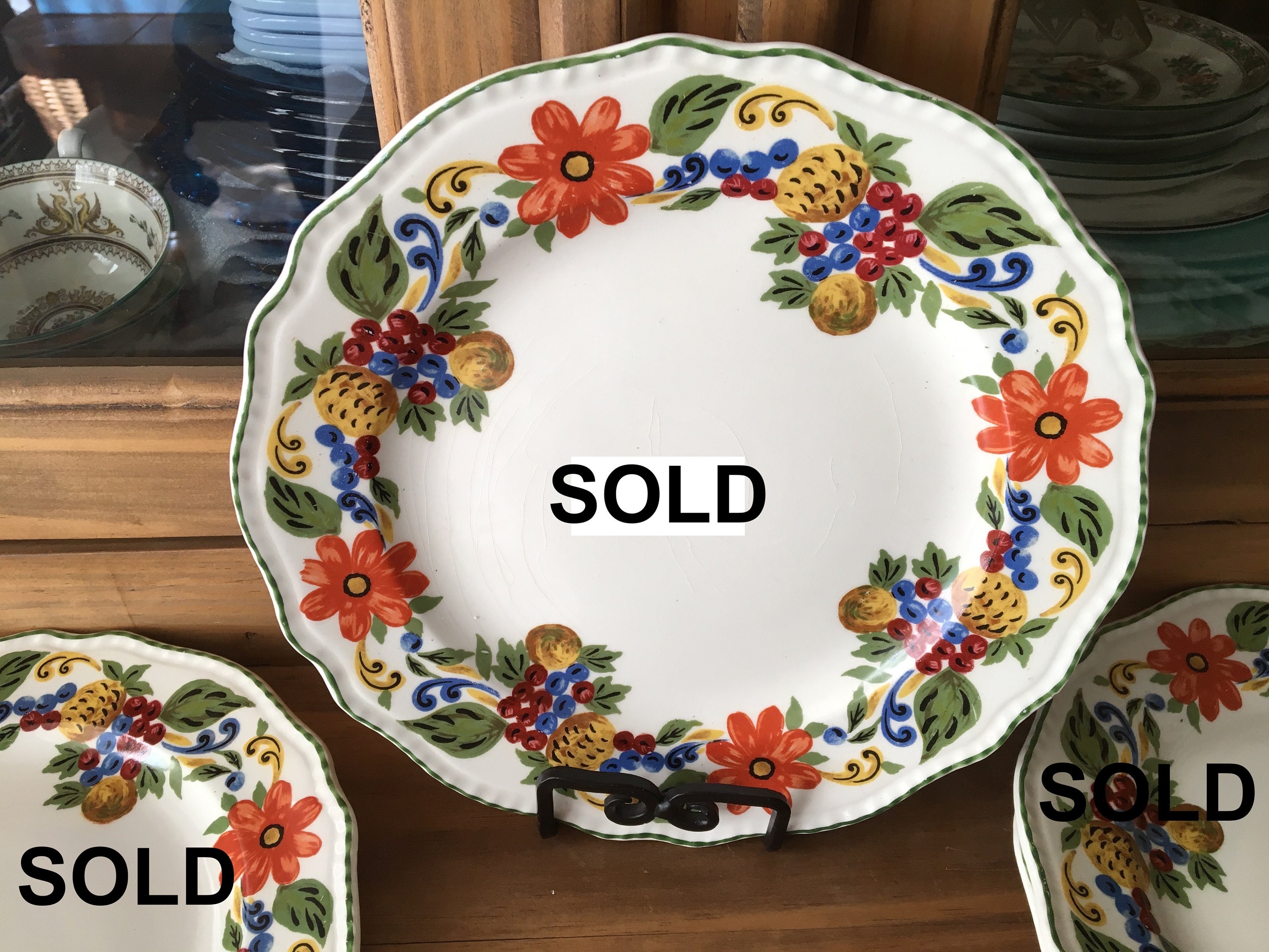 1950s Steubenville Pottery Harvest Pattern Dinnerware Covered Vegetable ...