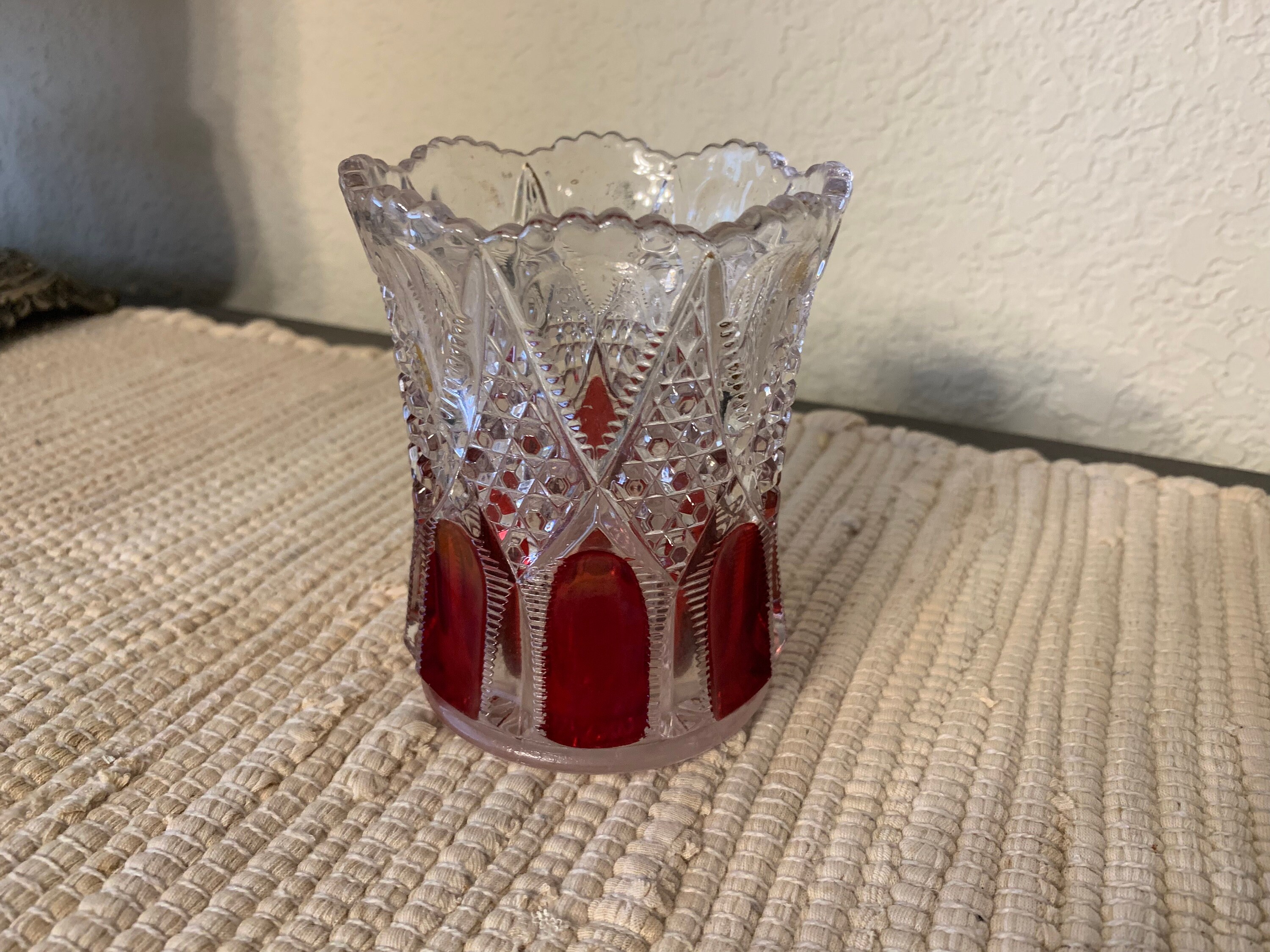 Antique 1904 EAPG Duncan & Miller Ladder With Diamonds Ruby - Etsy