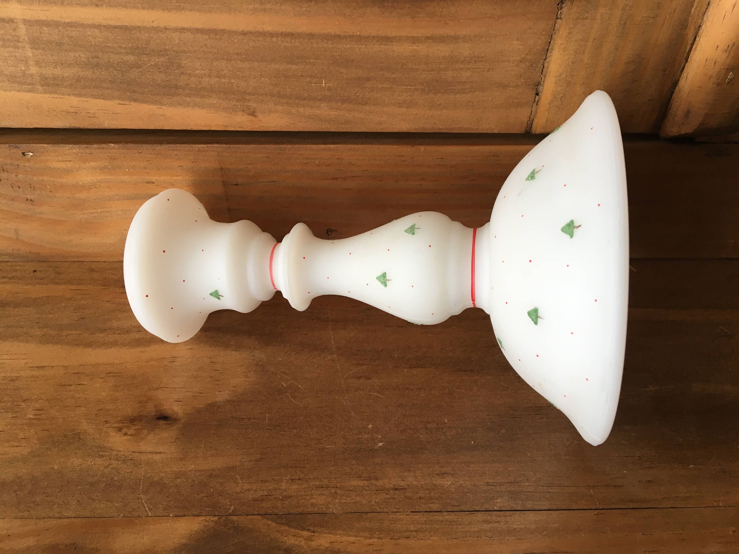1970s Fenton Custard Satin White Glass Hand-painted & Signed Christmas ...