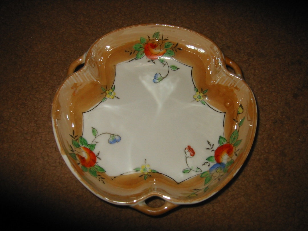 1930s Made in Japan (noritake Nippon) Hand-painted Peach Floral ...