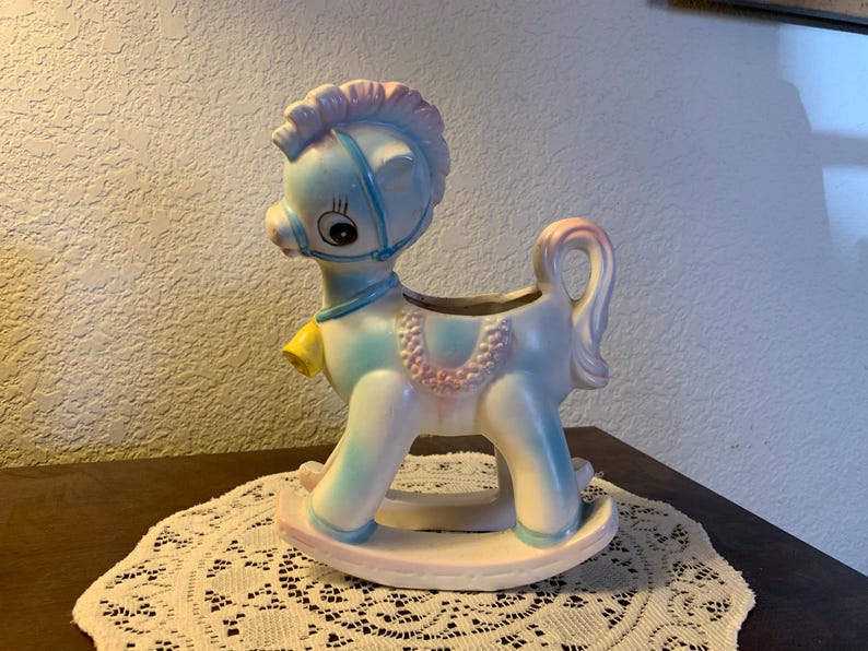 1960s INARCO Japan Wide-eyed Blue & Pink With Yellow Baby Hobby Horse ...
