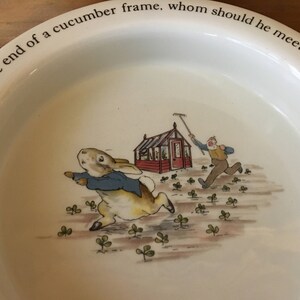 1980s Wedgwood Bone China Peter Rabbit "stop Thief!" Design Porringer ...