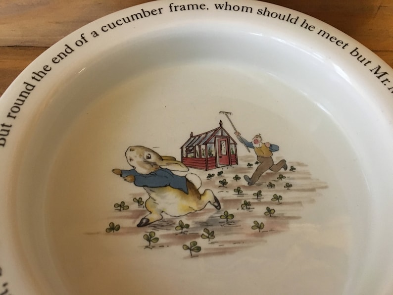 1980s Wedgwood Bone China Peter Rabbit "stop Thief!" Design Porringer ...