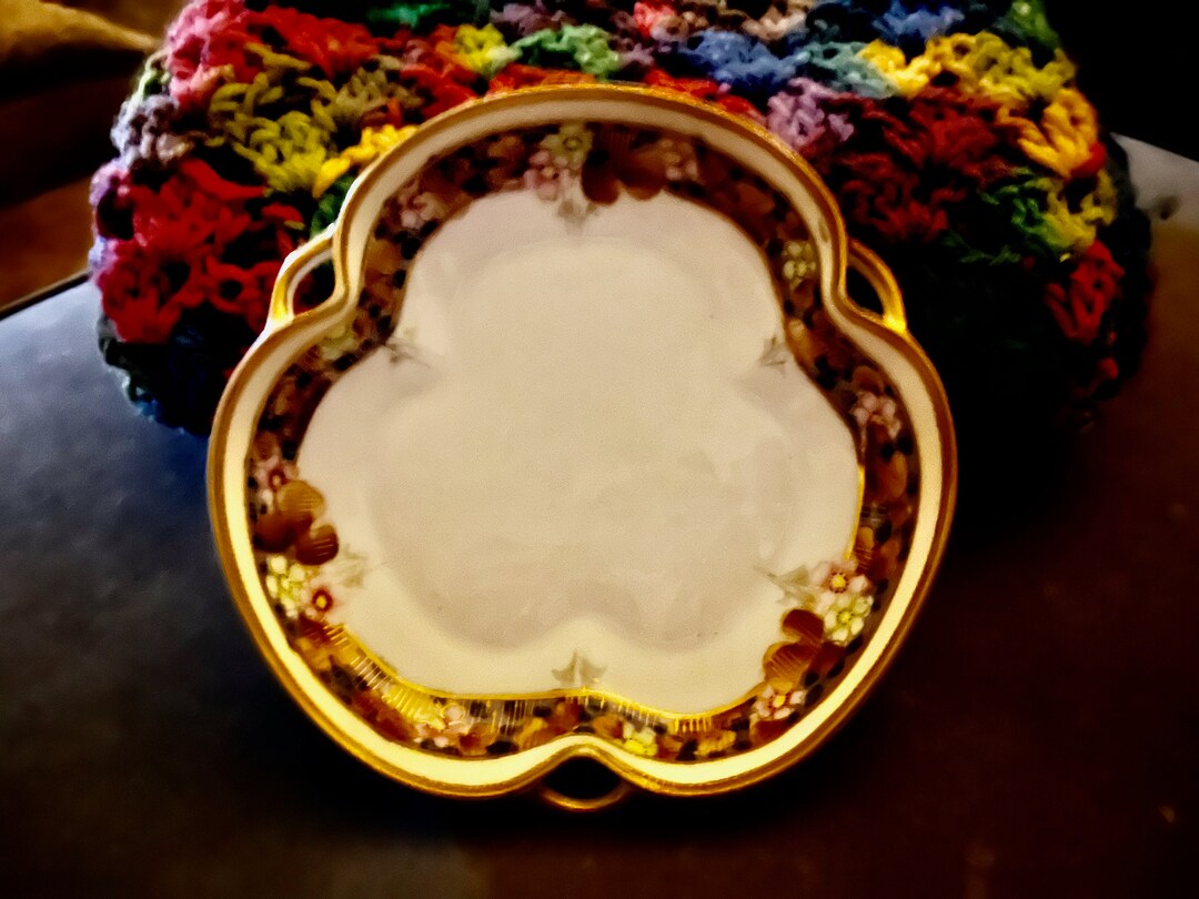 1940s Noritake Nippon China (japan) Cherry Blossom Pattern 6.5” Trefoil ...