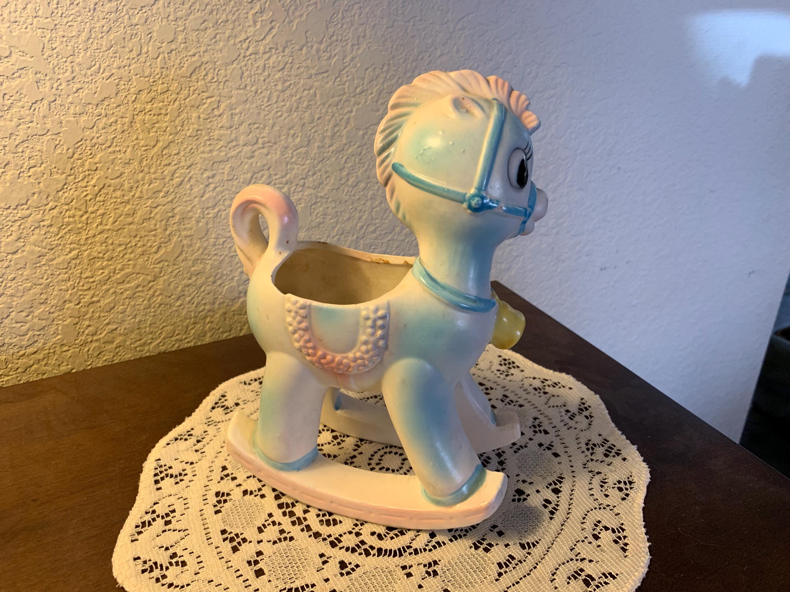 1960s INARCO Japan Wide-eyed Blue & Pink With Yellow Baby Hobby Horse ...