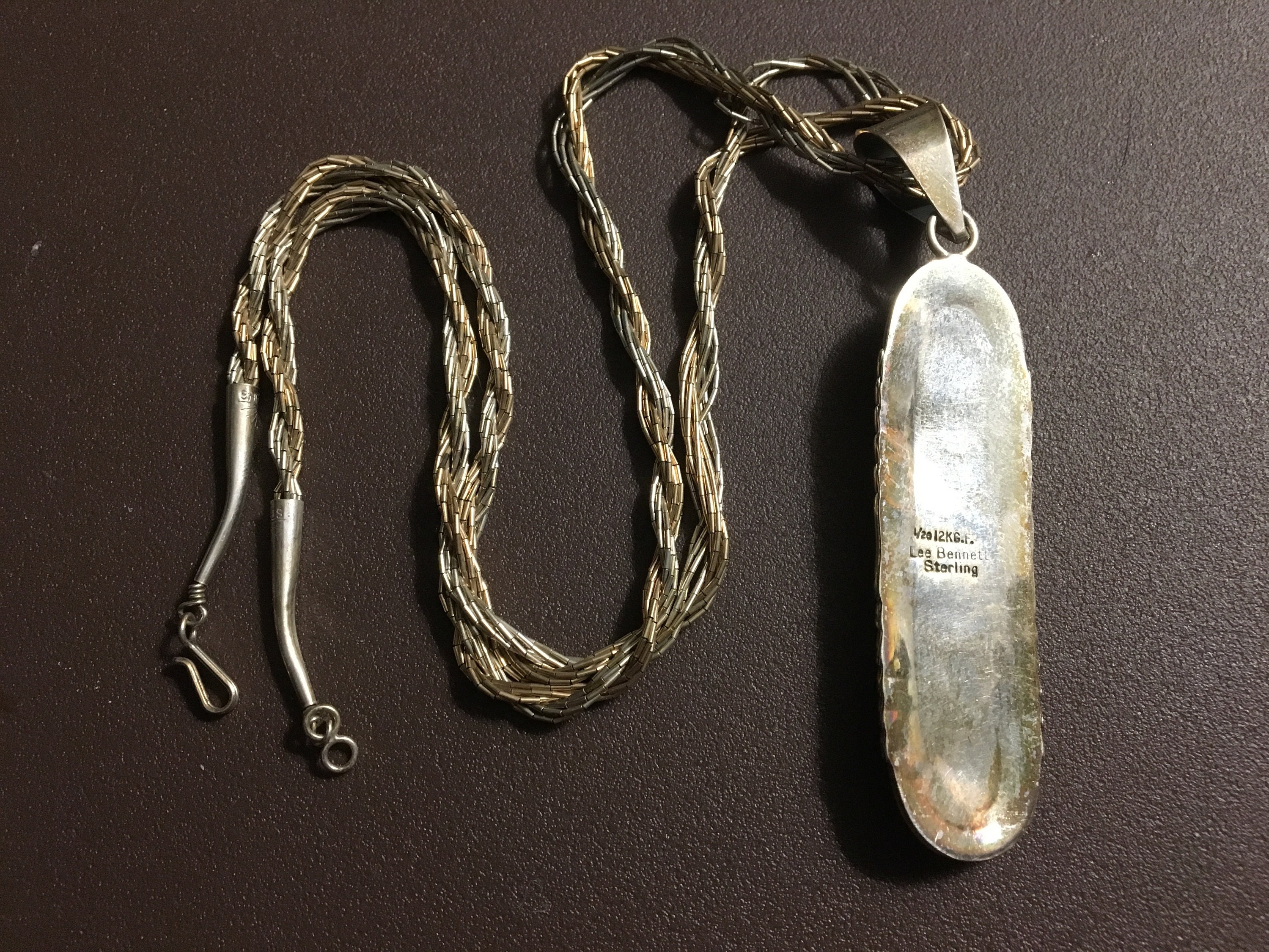 1980s Signed LEE BENNETT (navajo) Sterling Silver & 14k Yellow Gold ...