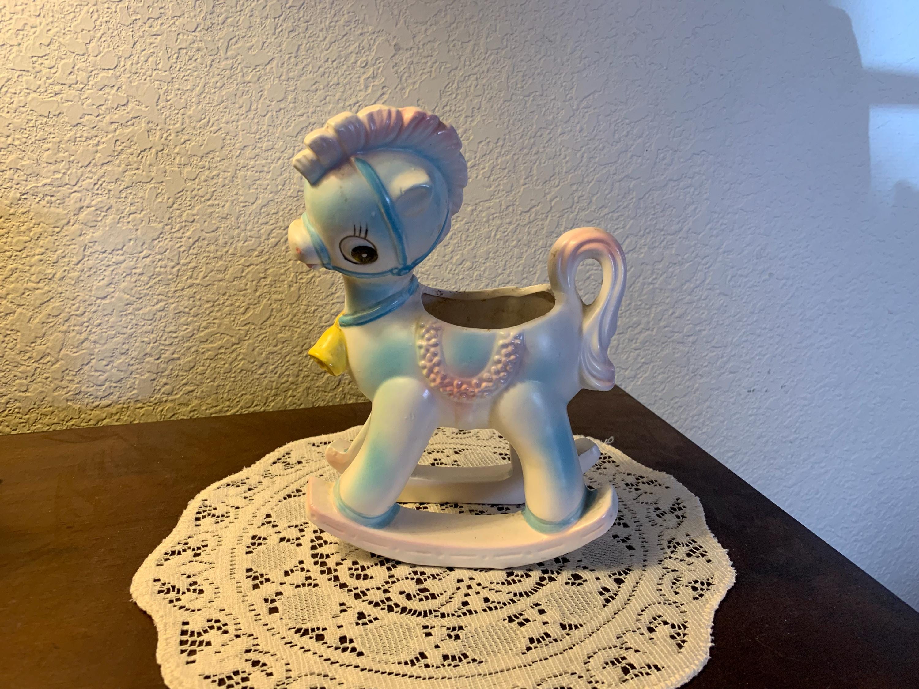 1960s INARCO Japan Wide-eyed Blue & Pink With Yellow Baby Hobby Horse ...
