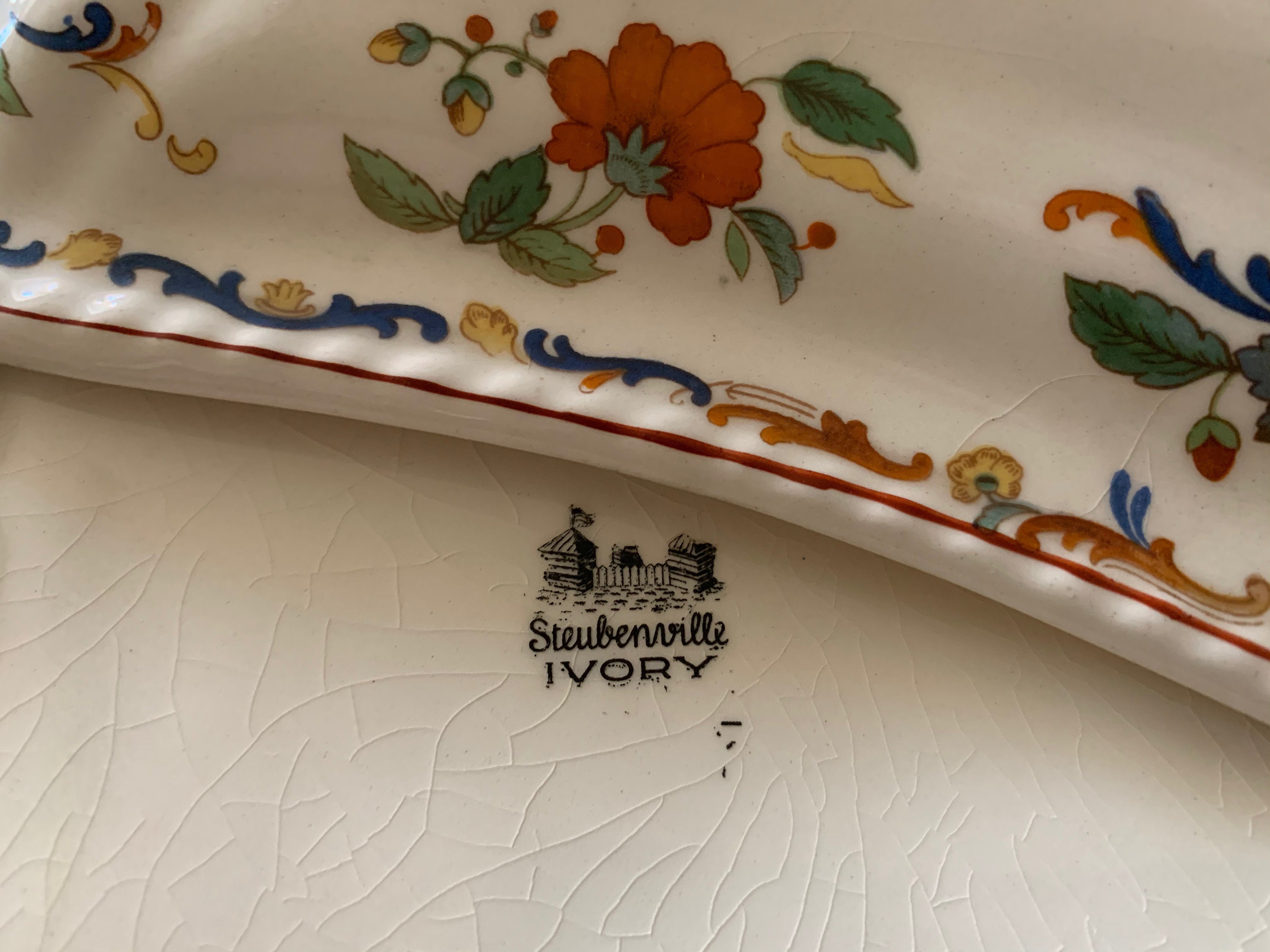 1950s Steubenville Pottery Harvest Pattern Dinnerware Covered Vegetable ...