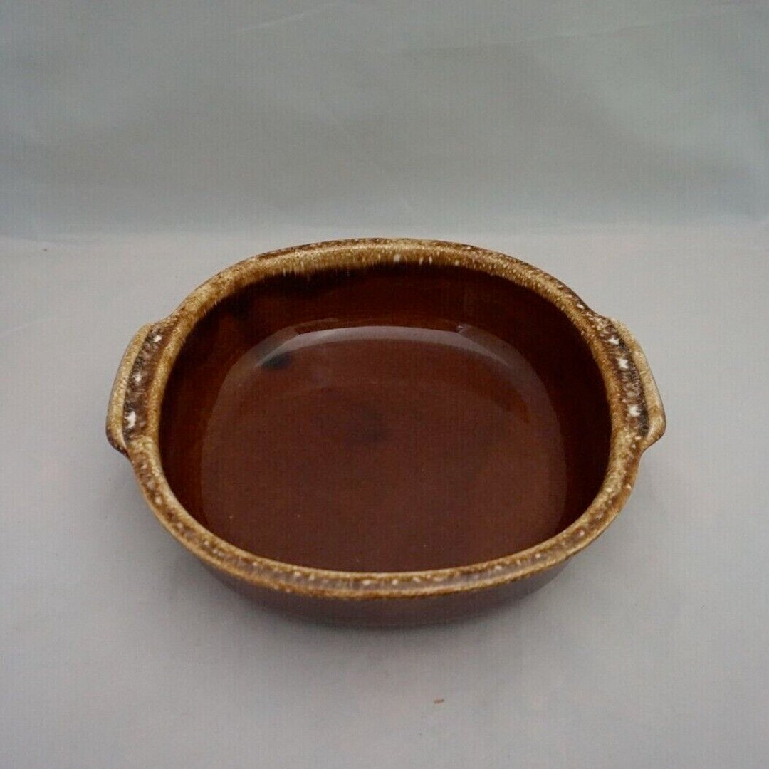 1960s Hull Pottery Brown Dripware 9" Square Baker W/handles - Etsy