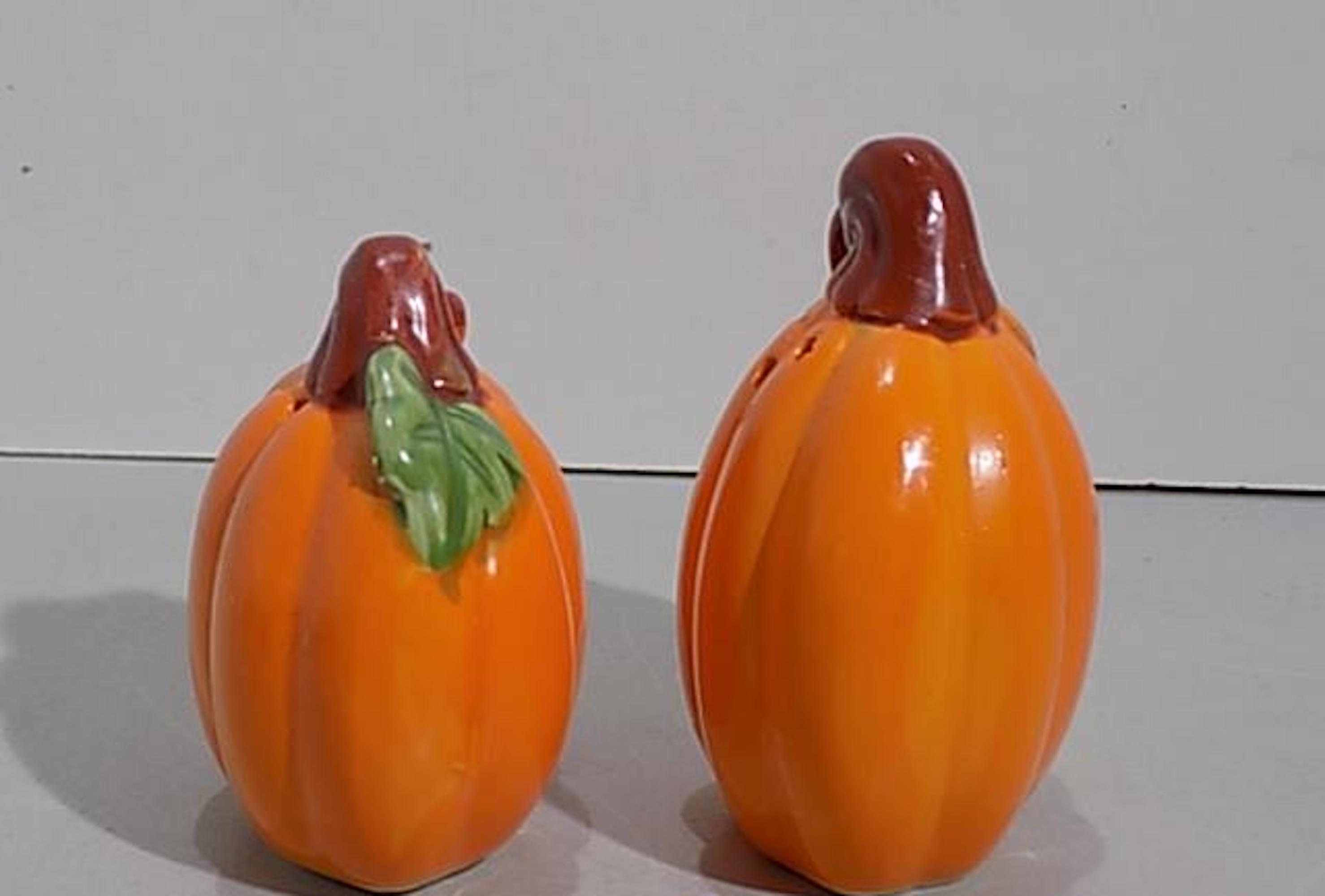 1980s Debbie Mumm Fall Halloween, Thanksgiving Orange Pumpkin Salt ...