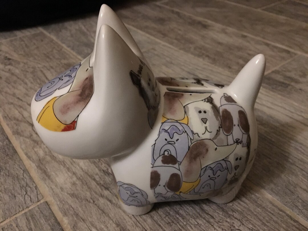1980s Multiple Choice Comic Strip Sayings Ceramic Dog Coin Bank - Etsy