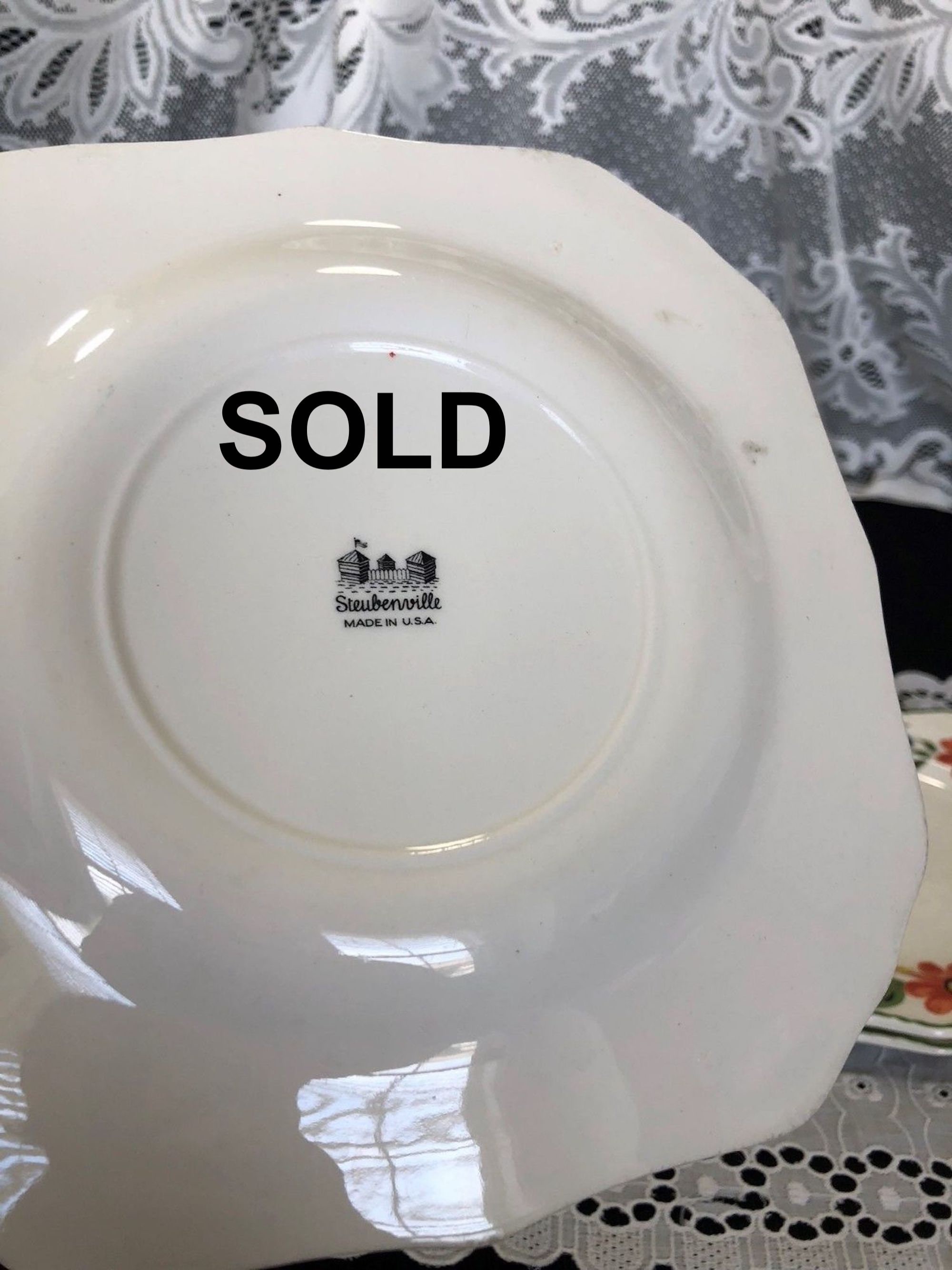 1950s Steubenville Pottery Harvest Pattern Dinnerware Covered Vegetable ...