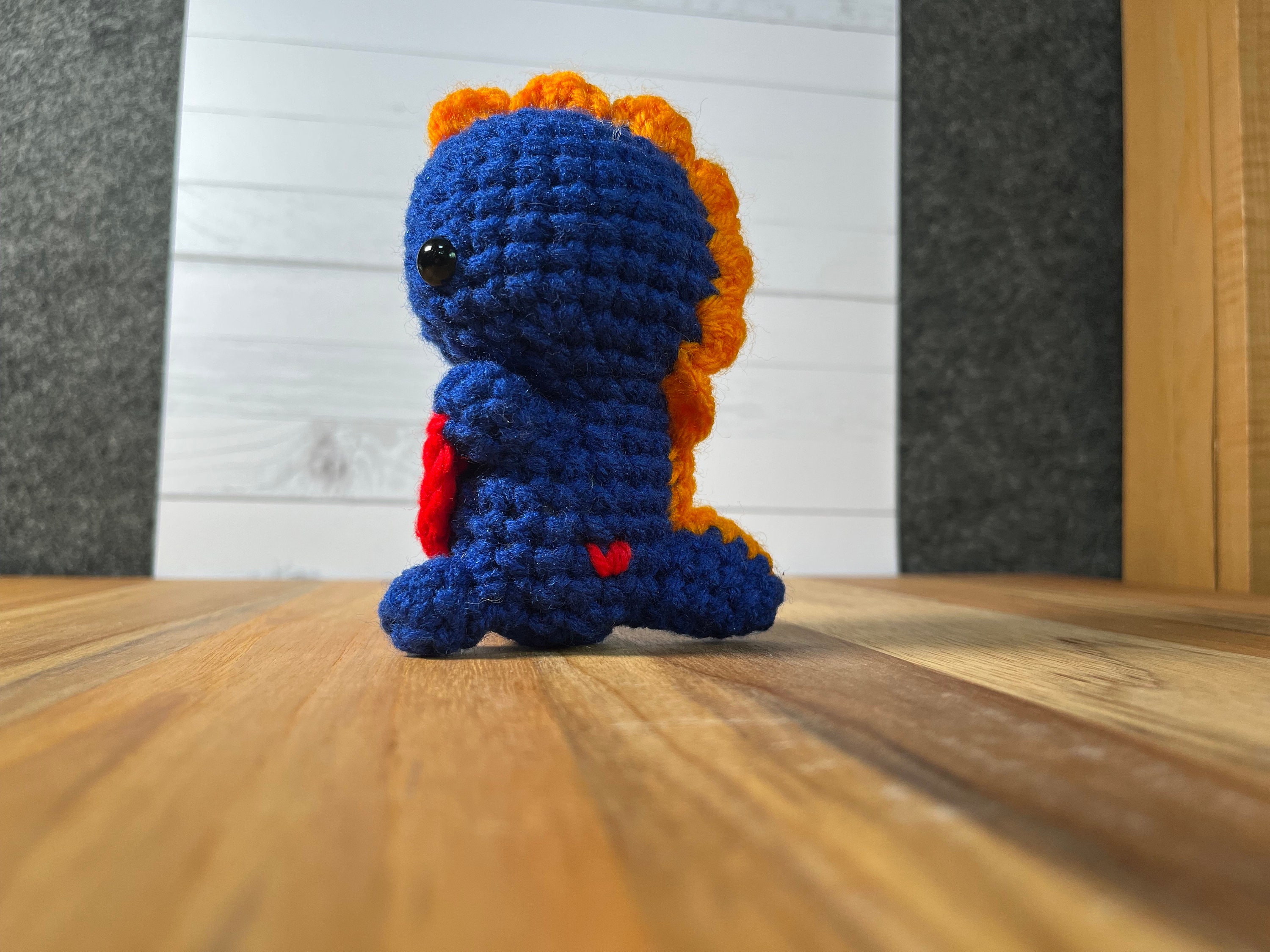 Blue and Orange Emotional Support Dinosaur - Etsy