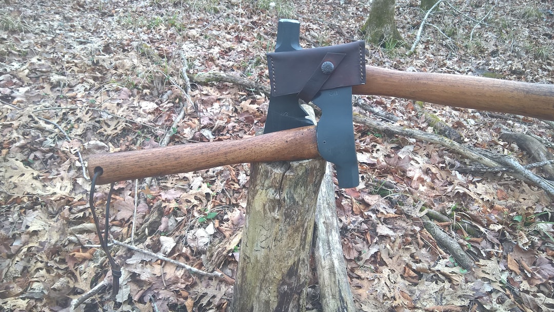 Bushcraft Hatchet With Handmade Leather Axe Mask for Camping: Free ...