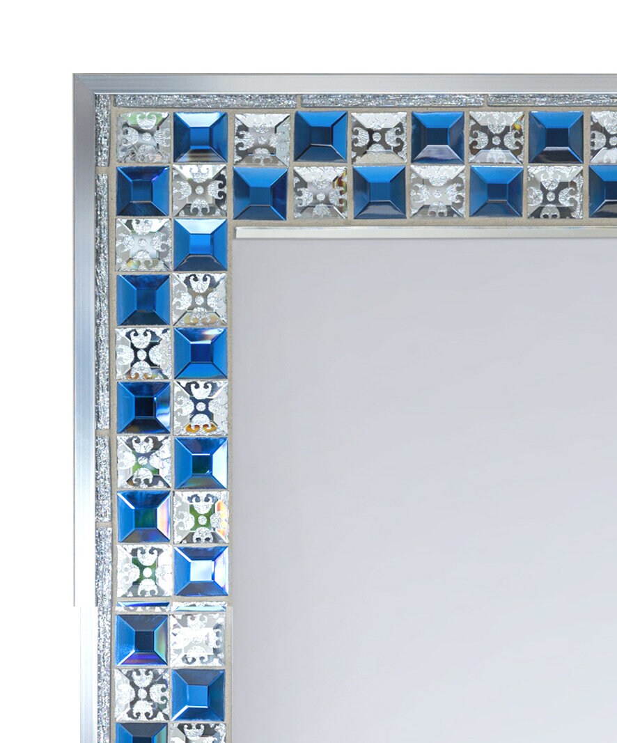 Oceana Blue Mosaic Mirror - Etsy