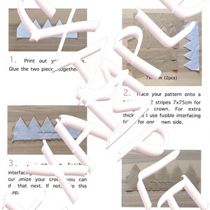 Birthday Crown Pattern PDF, PDF Birthday Party Crown, Beginner Sewer ...