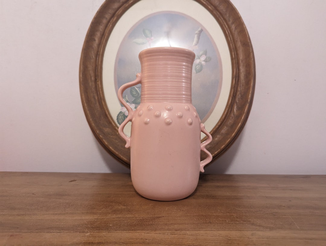 Vintage Red Wing Pink Pottery Vase Made in USA 1209 Handled Vase - Etsy