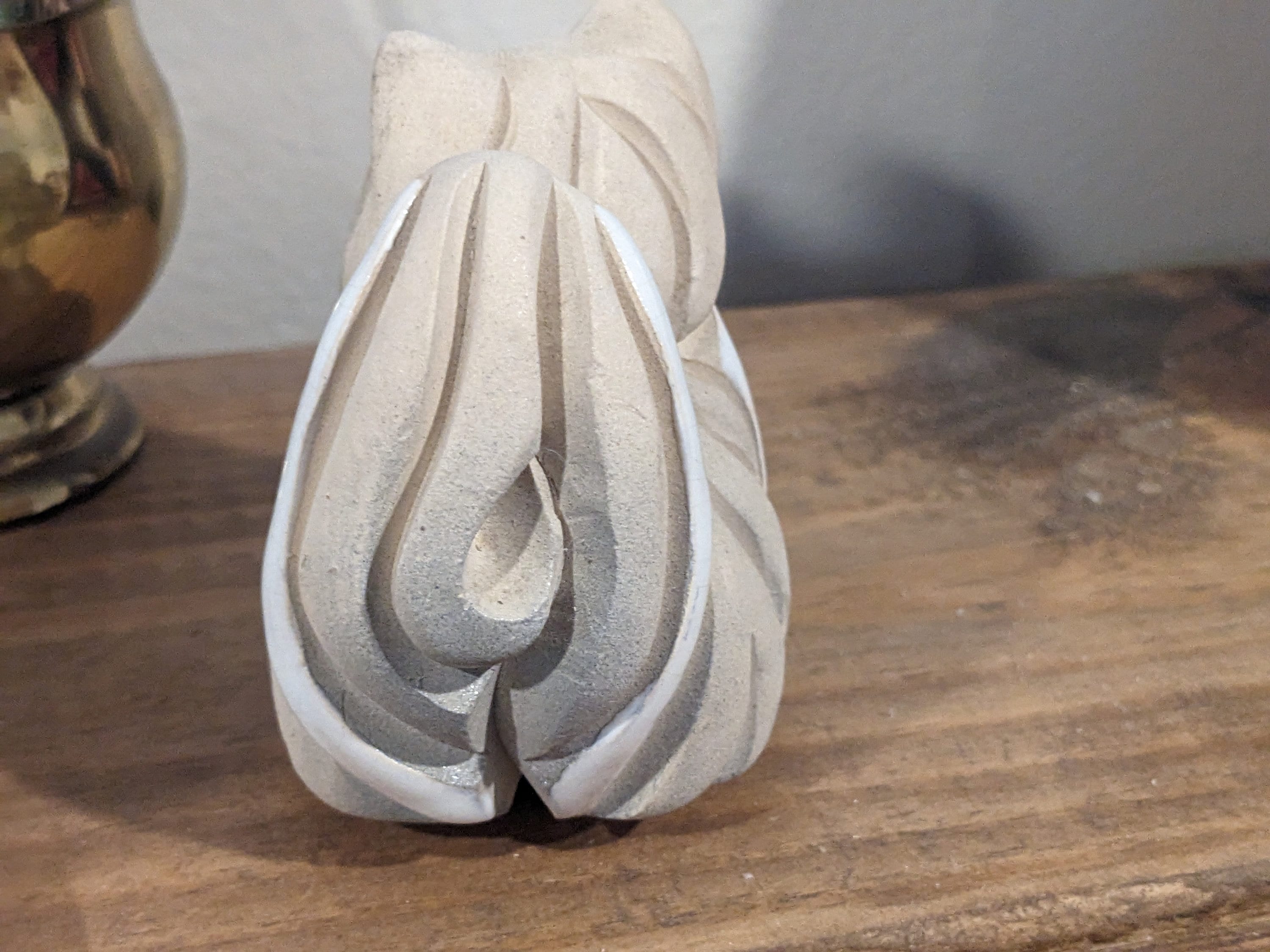 Artesanía Rinconada Art Pottery Clay Animals White Cat Cheetah Llama ...