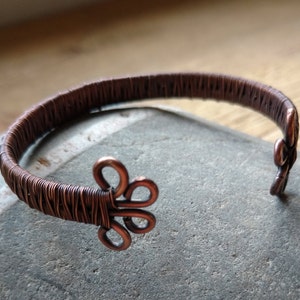 Copper Wire Woven Bangle / Bracelet, Copper Bangle, 7th Anniversary ...