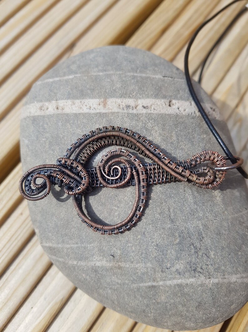 Copper Wire Weave Treble Clef Pendant, Copper Clef, Musical Pendant ...