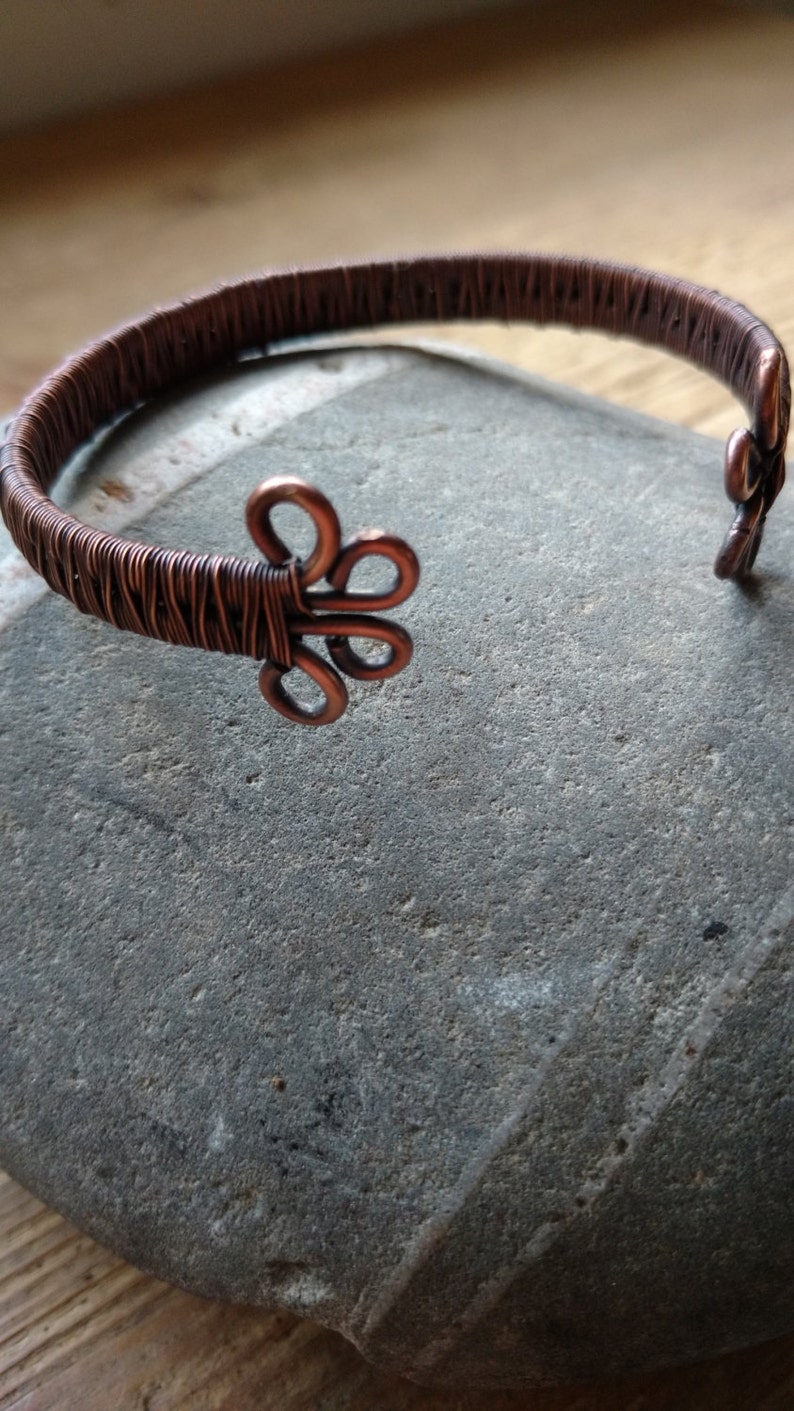 Copper Wire Woven Bangle / Bracelet, Copper Bangle, 7th Anniversary ...