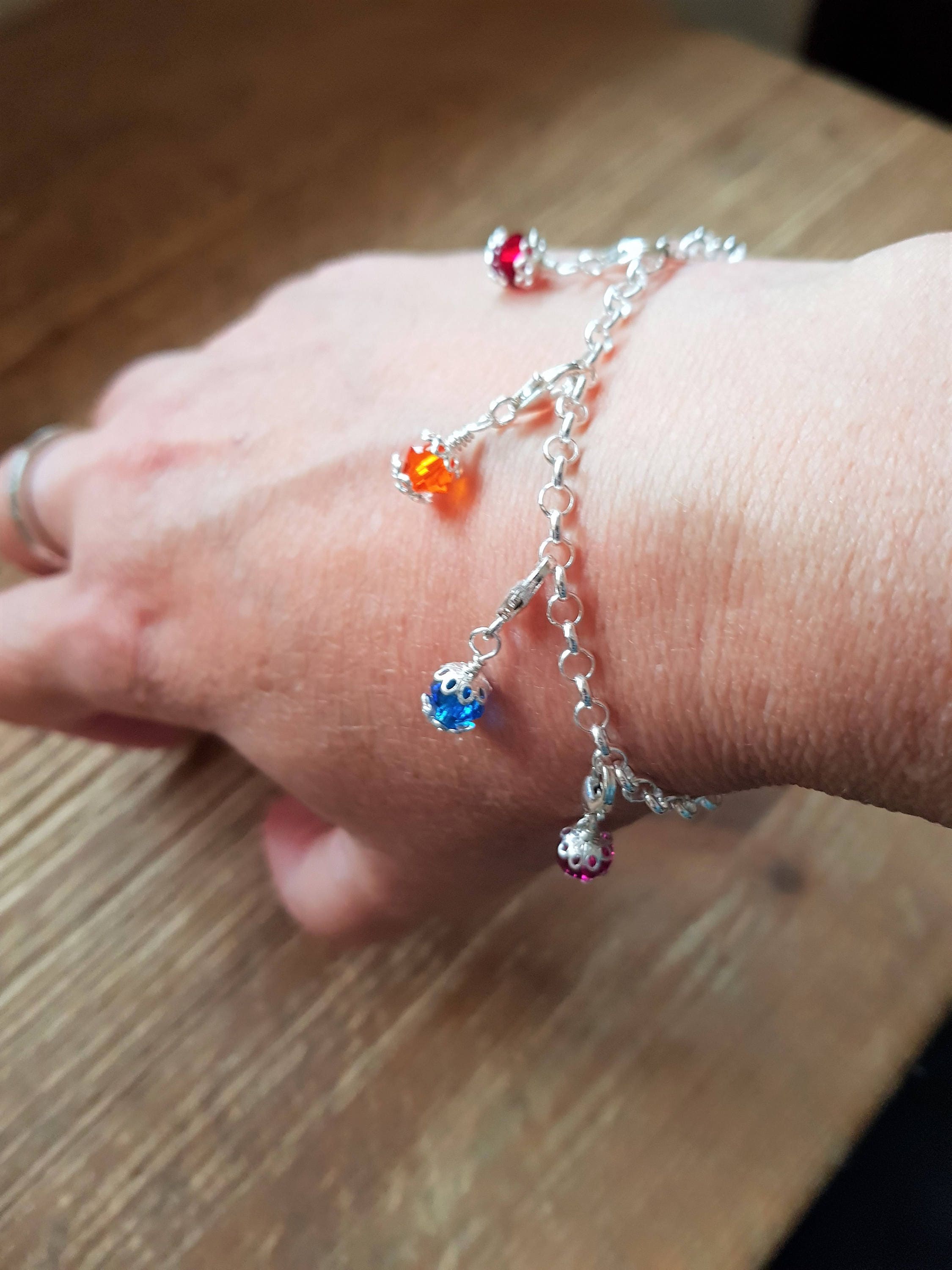 Sterling Silver Charm Bracelet, Silver Bracelet, Bracelet for Charms ...