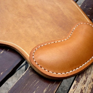 Leather Mouse Pad, Ergonomic Mousepad With Wrist Rest Support ...