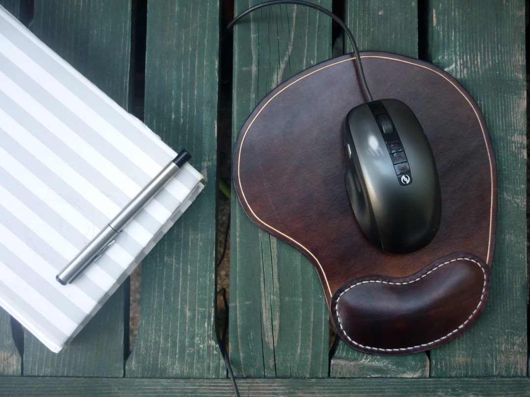 Leather Mouse Pad, Ergonomic Wrist Rest Support, Groomsmen Gift ...