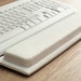White Leather Keyboard Wrist Rest, Ergonomic Wrist Support, Corporate ...