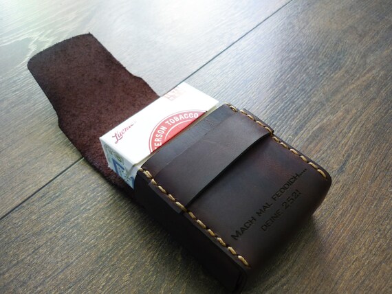 Handmade Leather Cigarette Holder Engraved Cigarette Case - Etsy