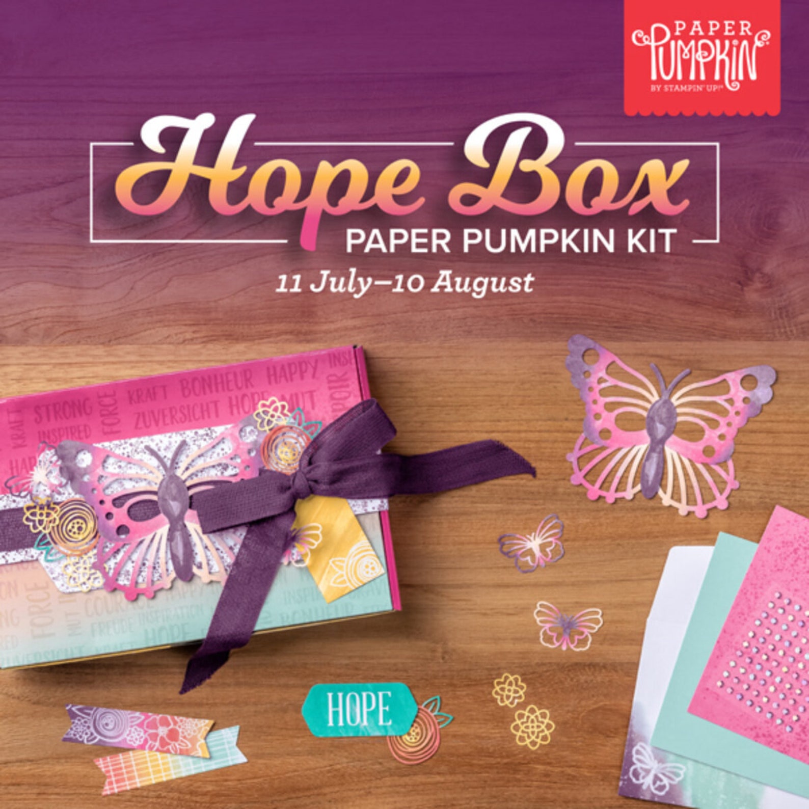 Paper Pumpkin Kit Aug 2021 HOPE BOX Kit Hope Courage Tomorrow | Etsy