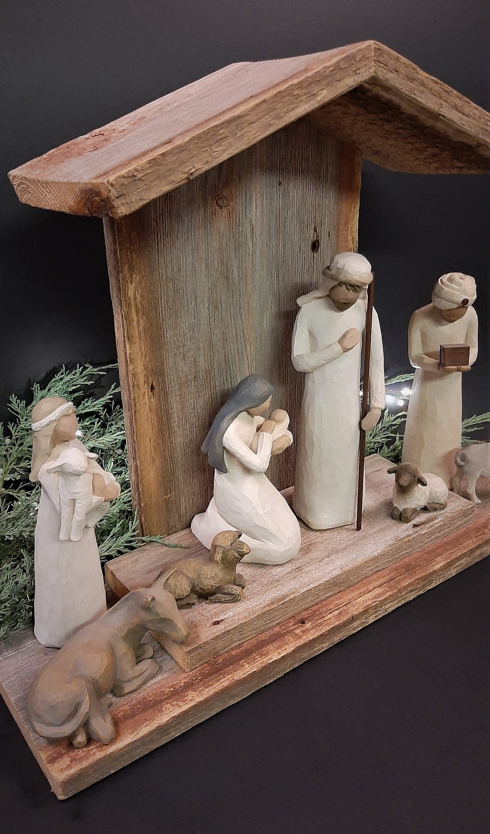 Handcrafted Barn Wood Creche for Willow Tree Nativity Set - Etsy