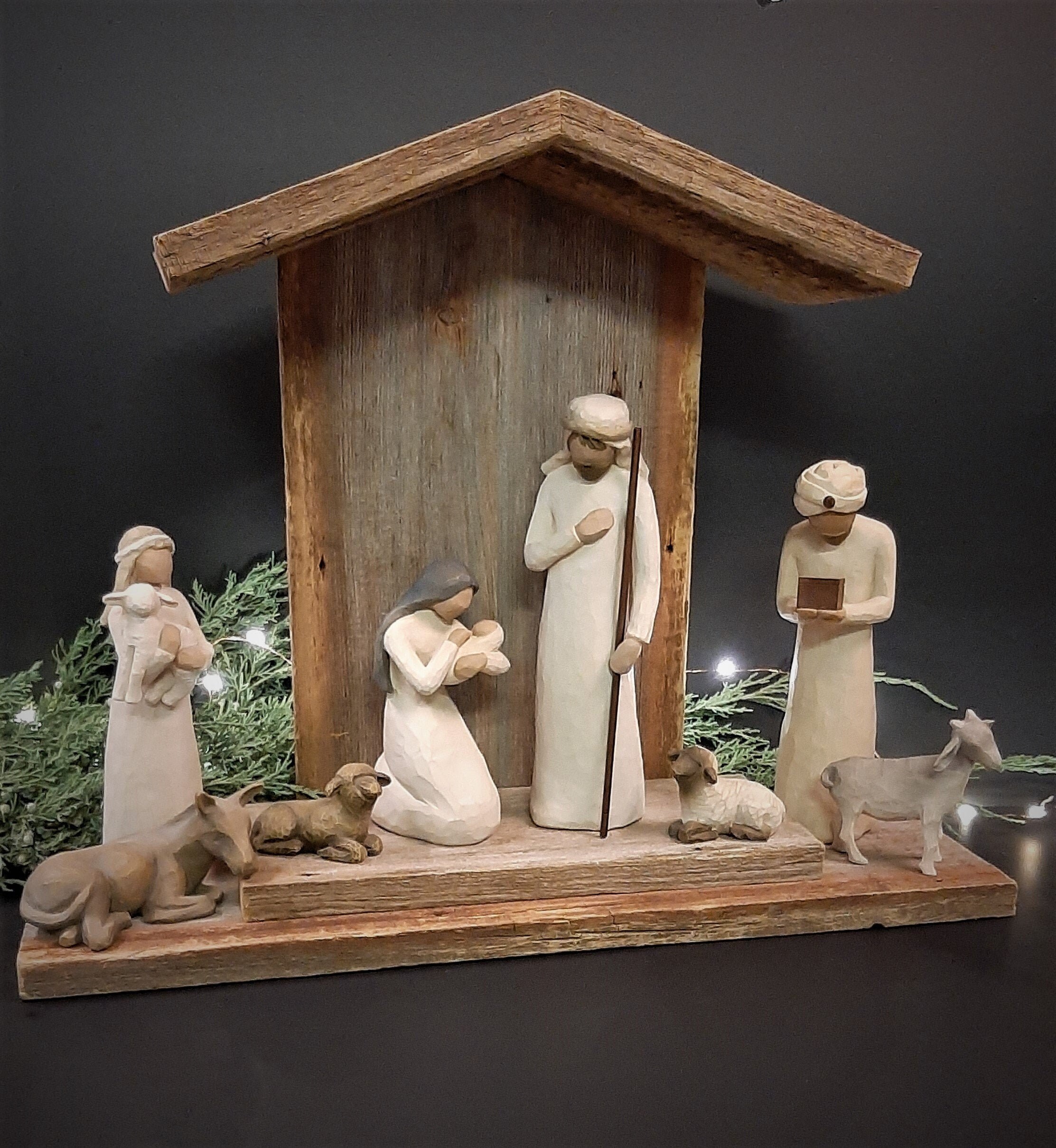 Handcrafted Barn Wood Creche for Willow Tree Nativity Set - Etsy