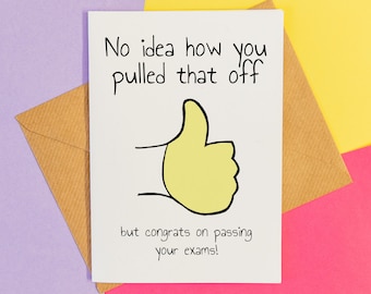 Funny well Done Congratulations Card - Etsy