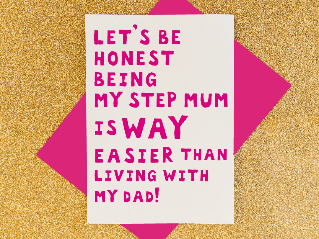 Step Mum Mothers Day Card Funny Step Mum Mothers Day Card - Etsy