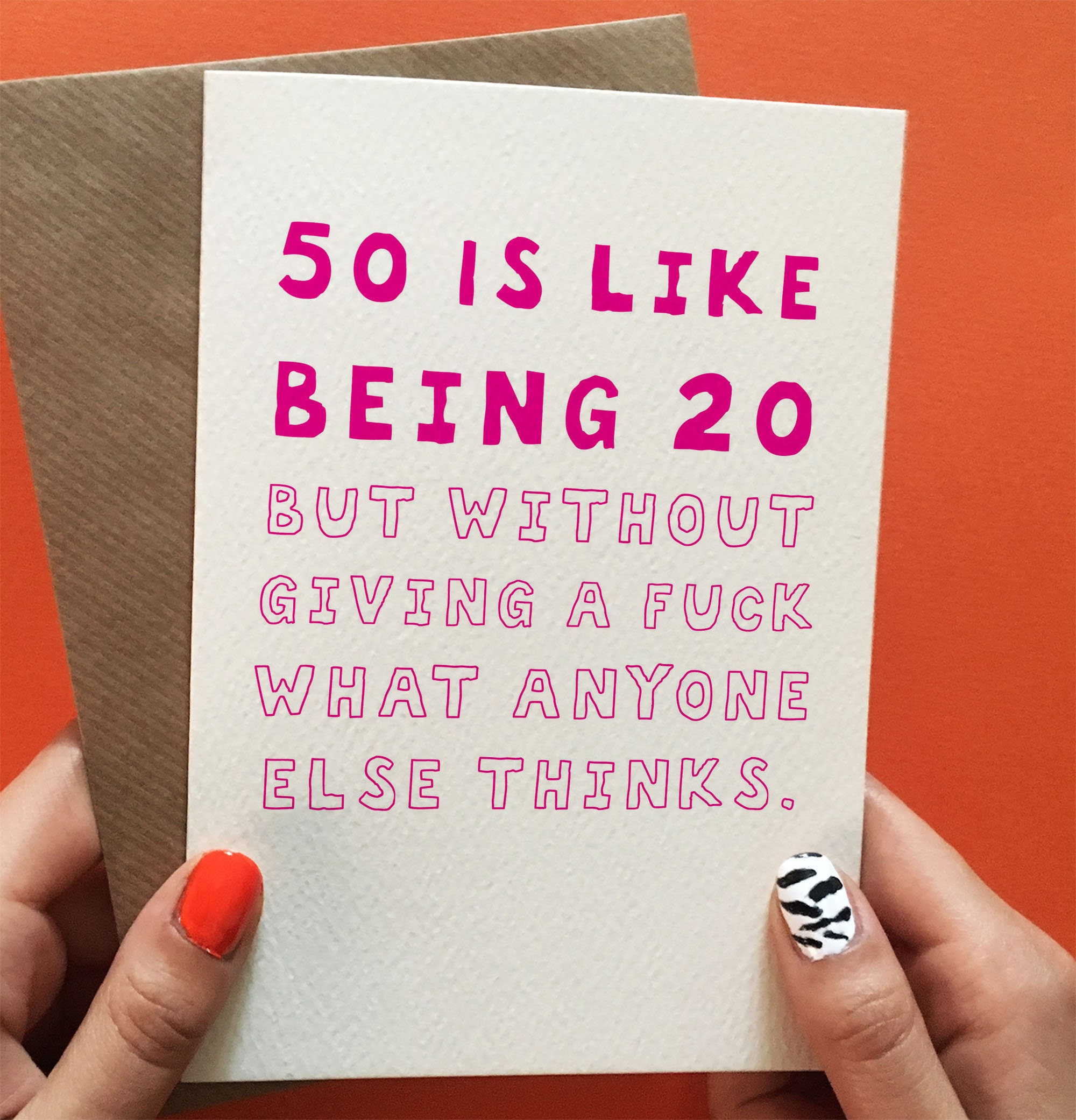 Funny 50th birthday card for her rude 50th birthday card | Etsy