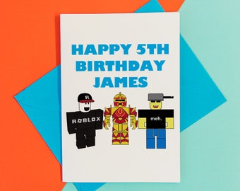 Roblox Birthday Card - Etsy UK