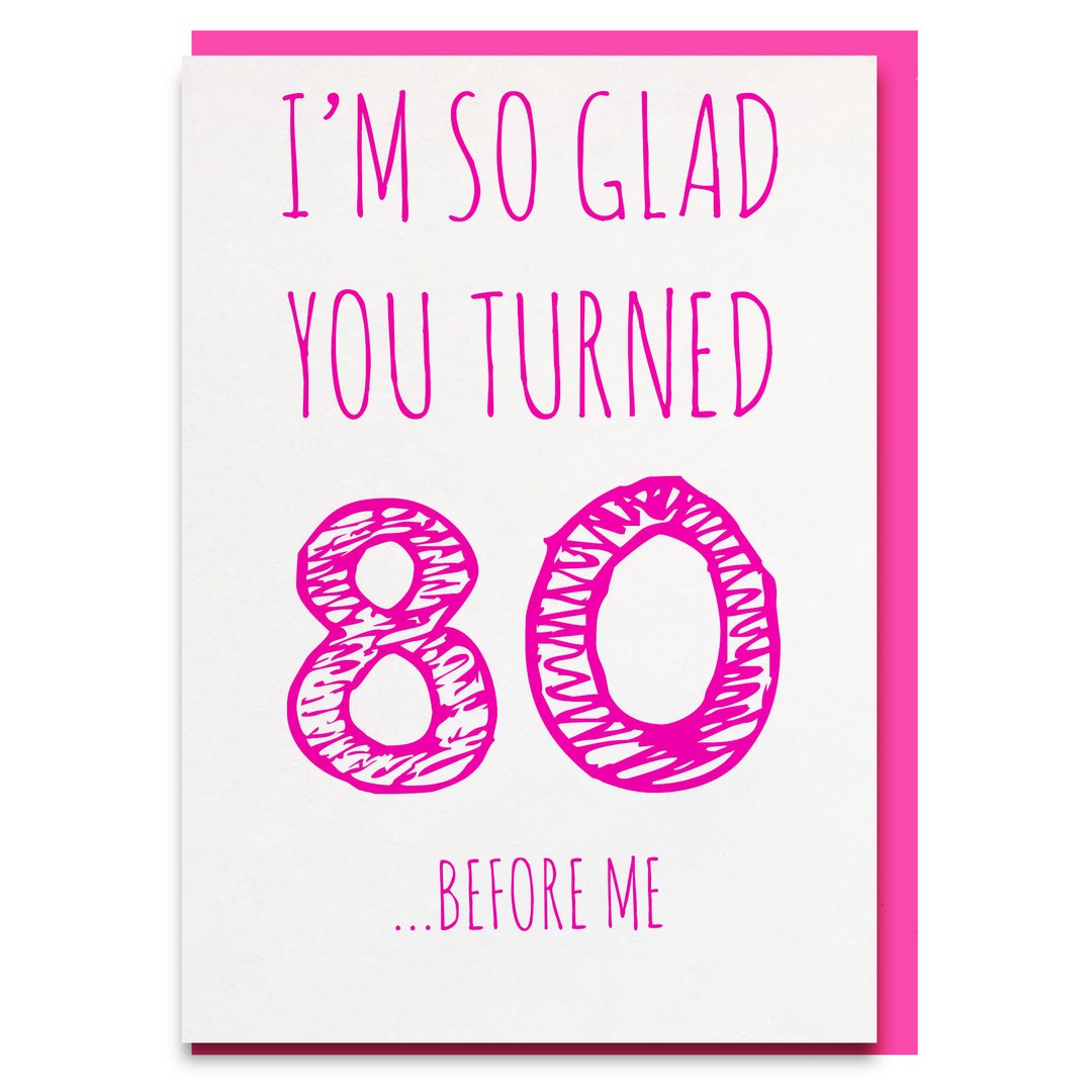 80th Birthday Card, Funny 80th Card, 80th Card, 80th Birthday Gifts ...