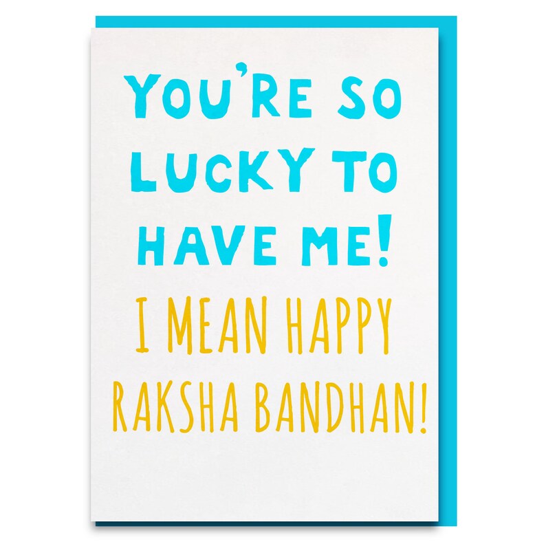 Funny rakhi card funny raksha bandhan card rakhi gift | Etsy