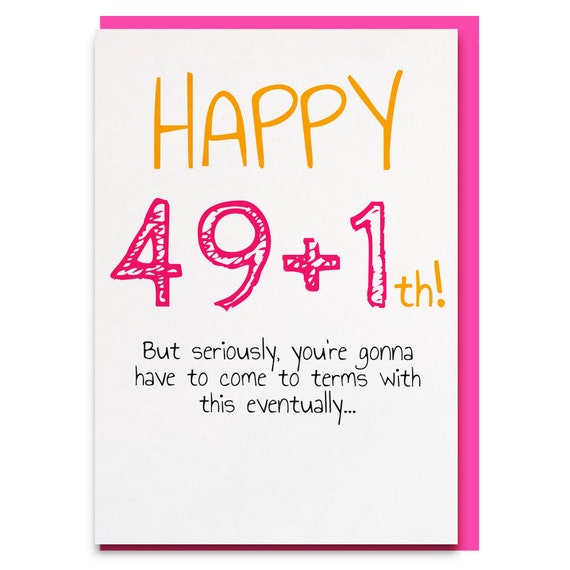 Funny 50th Birthday Card Milestone Birthday Gift Ubicaciondepersonas 