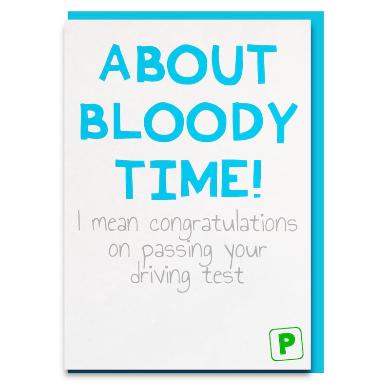 Passed Driving Test Card Funny Driving Test Card | Etsy UK