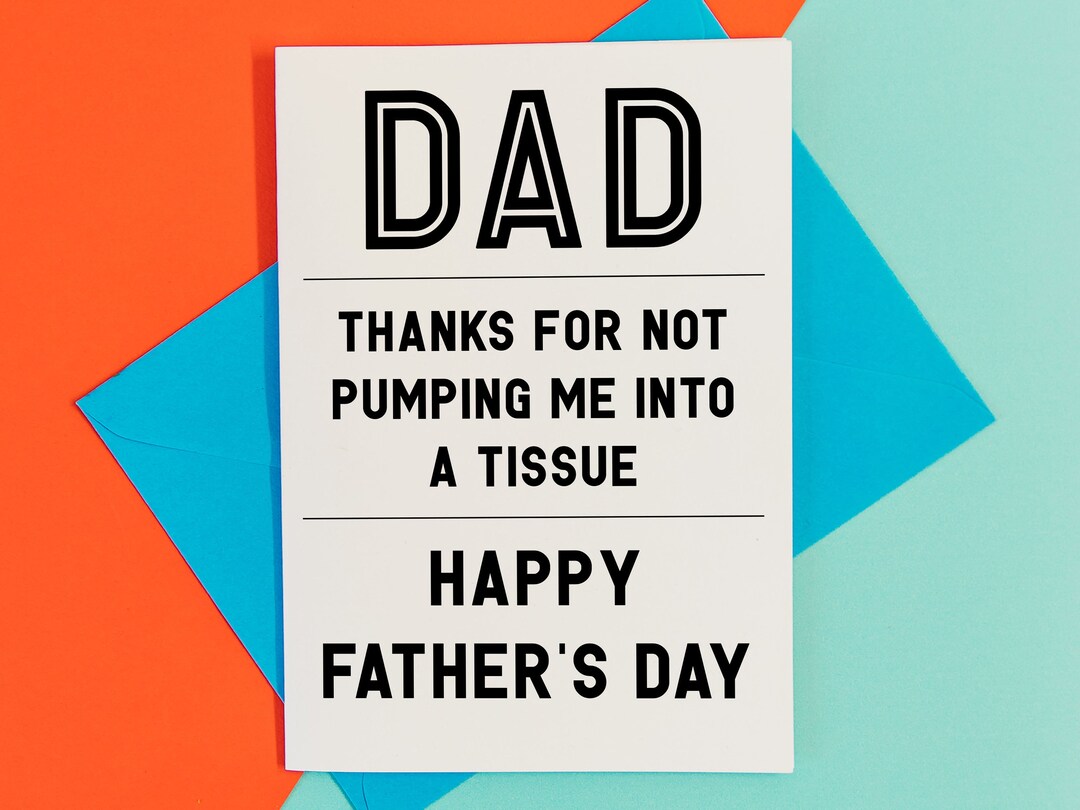 Rude Father's Day Card, Funny Father's Day Cards, Funny Father's Day ...