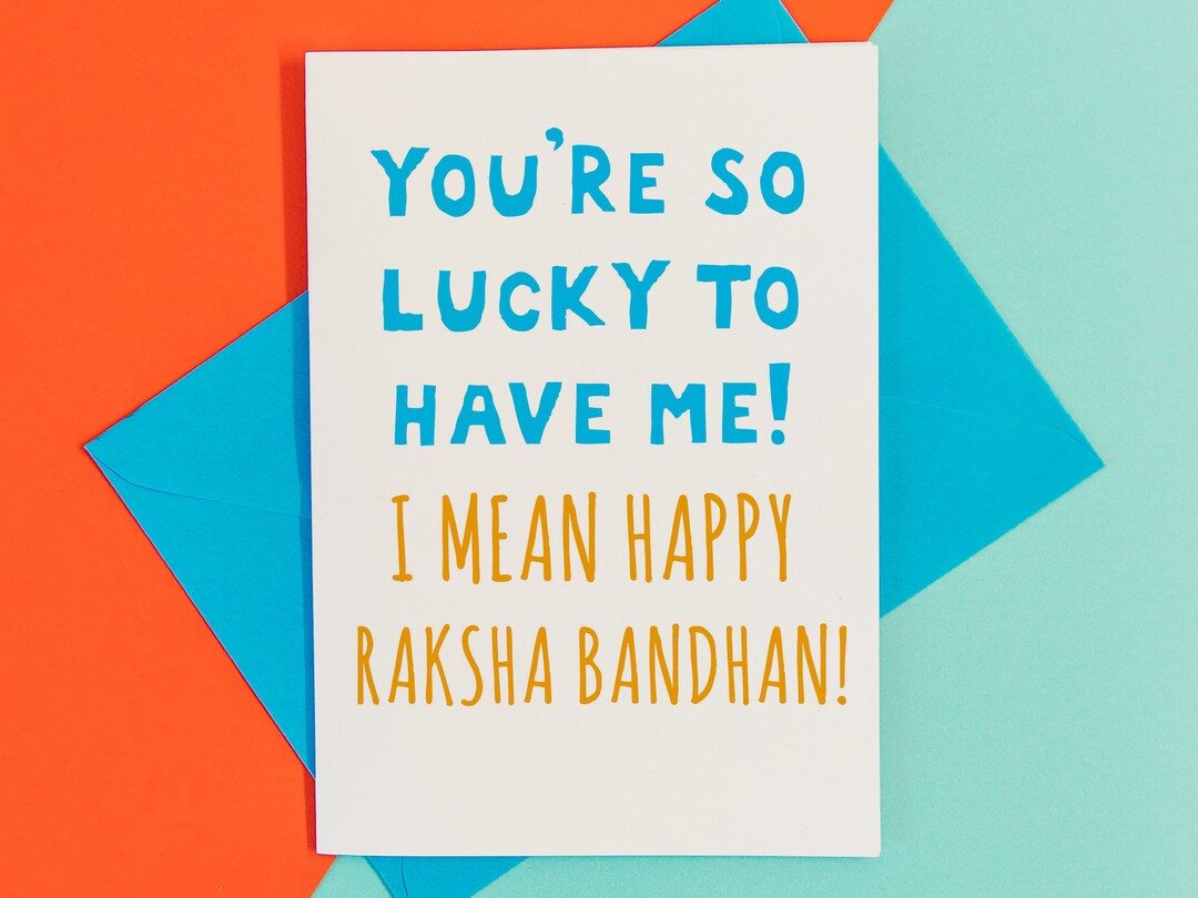 Funny Rakhi Card Funny Raksha Bandhan Card Rakhi Gift - Etsy UK