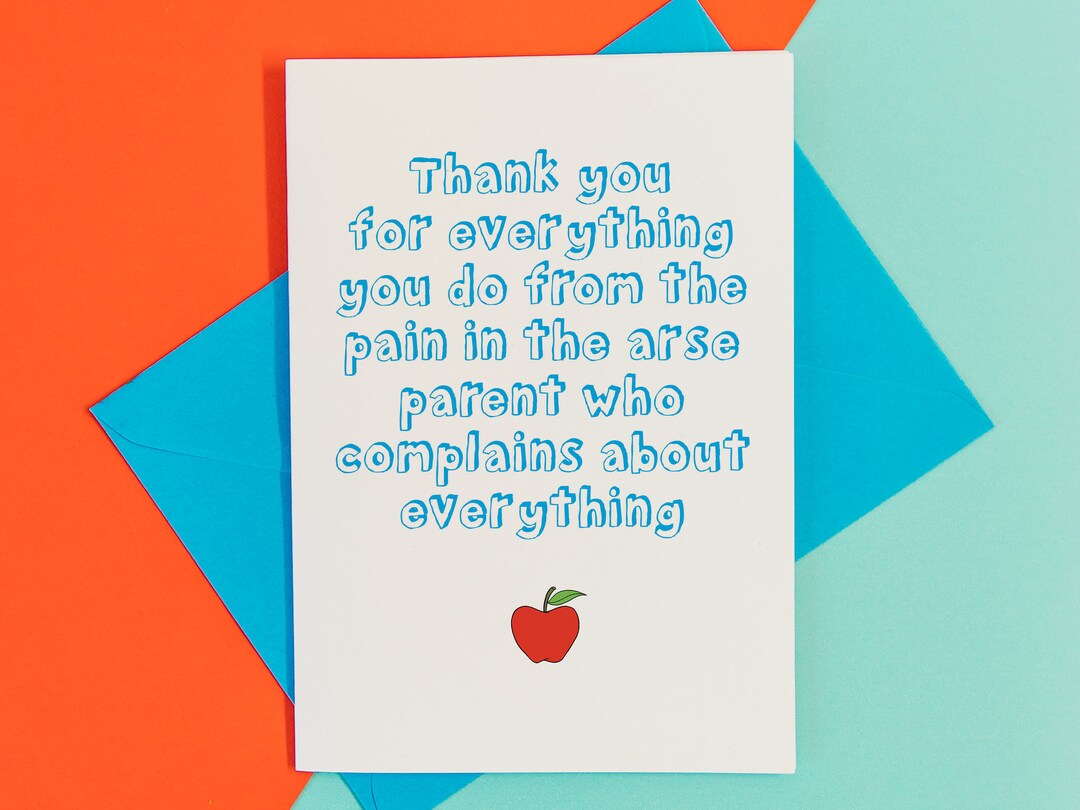 Funny Teacher Thank You Card End of Term Gift Nursery - Etsy