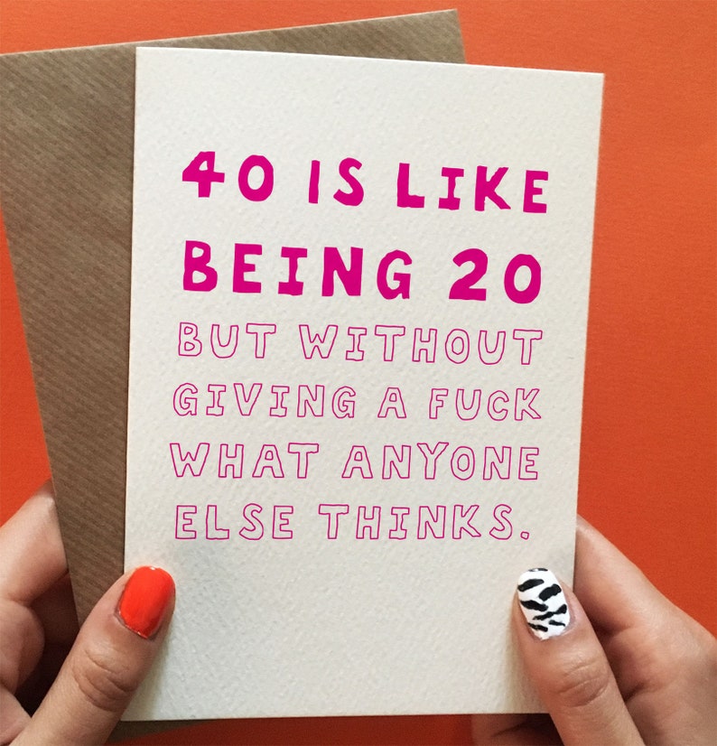 Funny 40th birthday card rude 40th birthday card 40th | Etsy
