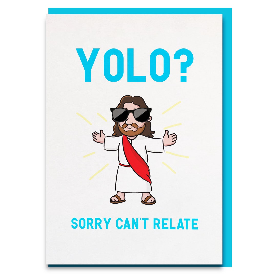 Funny Jesus Easter Card, Funny Yolo Easter Card, Funny Easter Gift ...