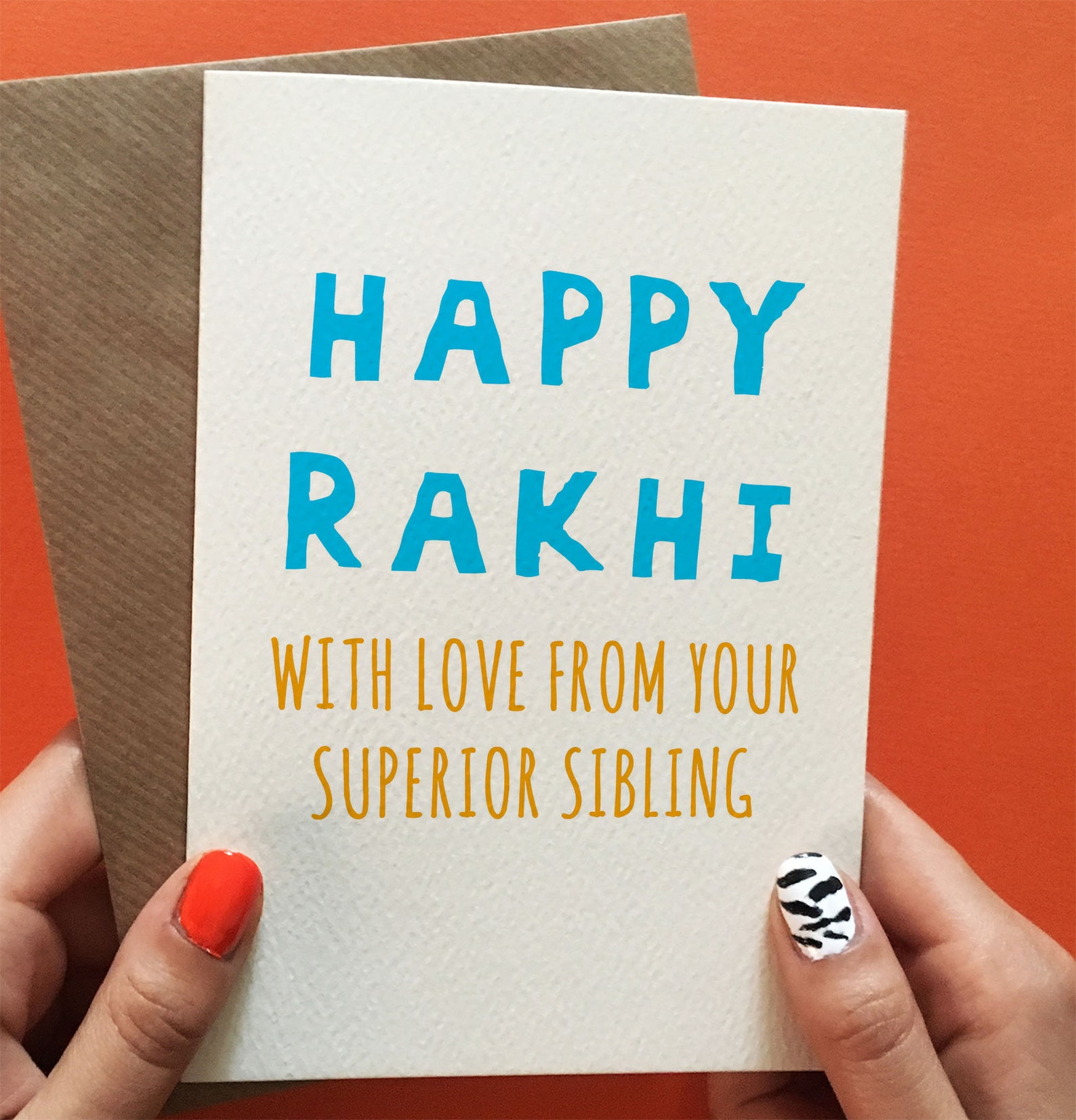 Funny Rakhi Card Funny Raksha Bandhan Card Rakhi Gift | Etsy