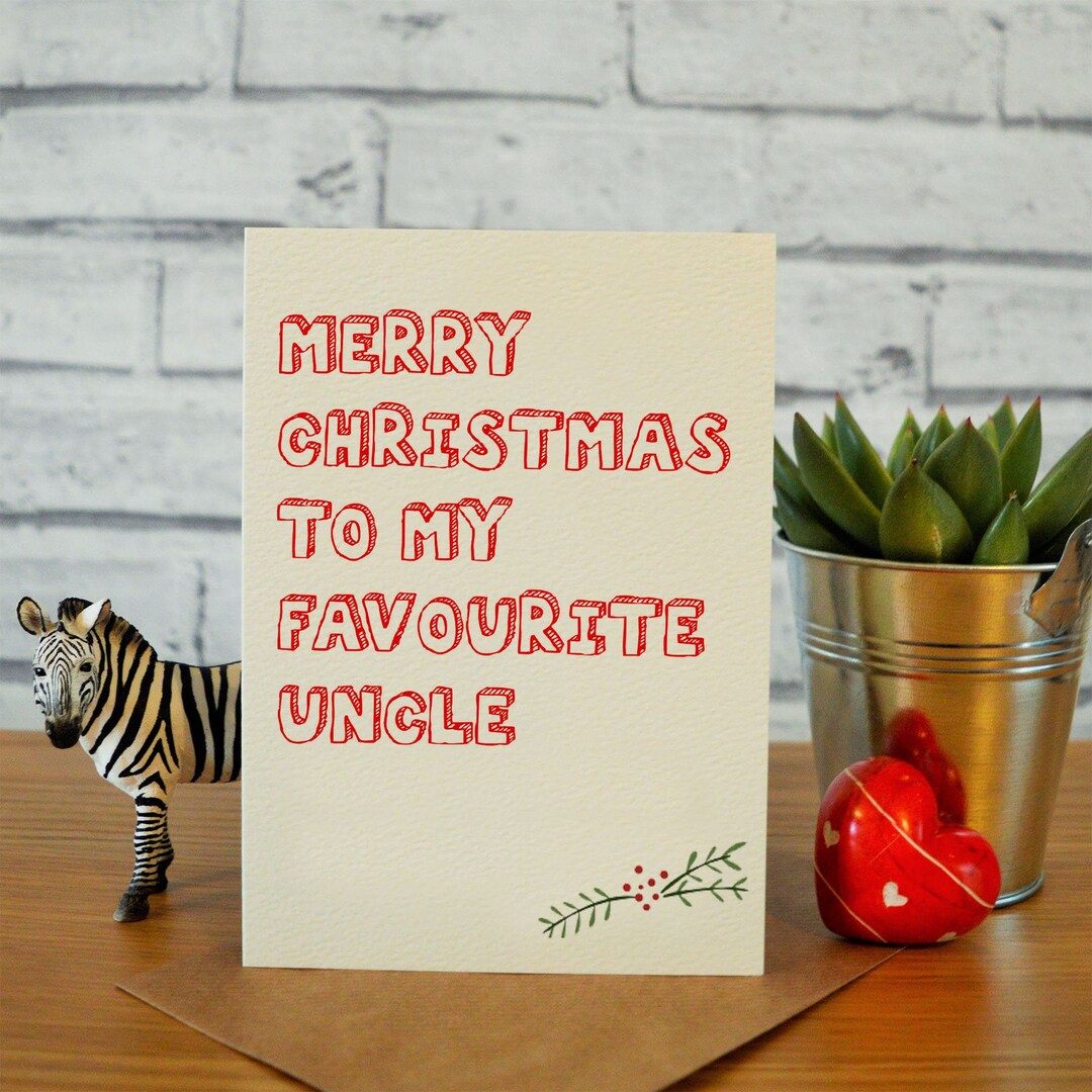 Uncle Christmas Card, Christmas Card for Uncle, Uncle Christmas Gift ...