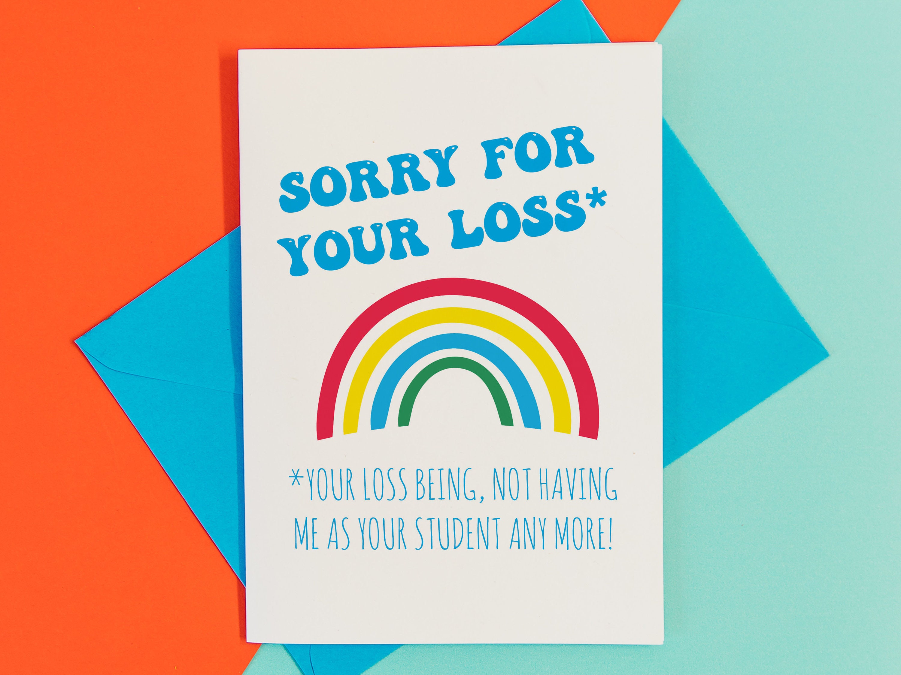 Funny Teacher Thank You Card From Student Funny Teacher - Etsy UK